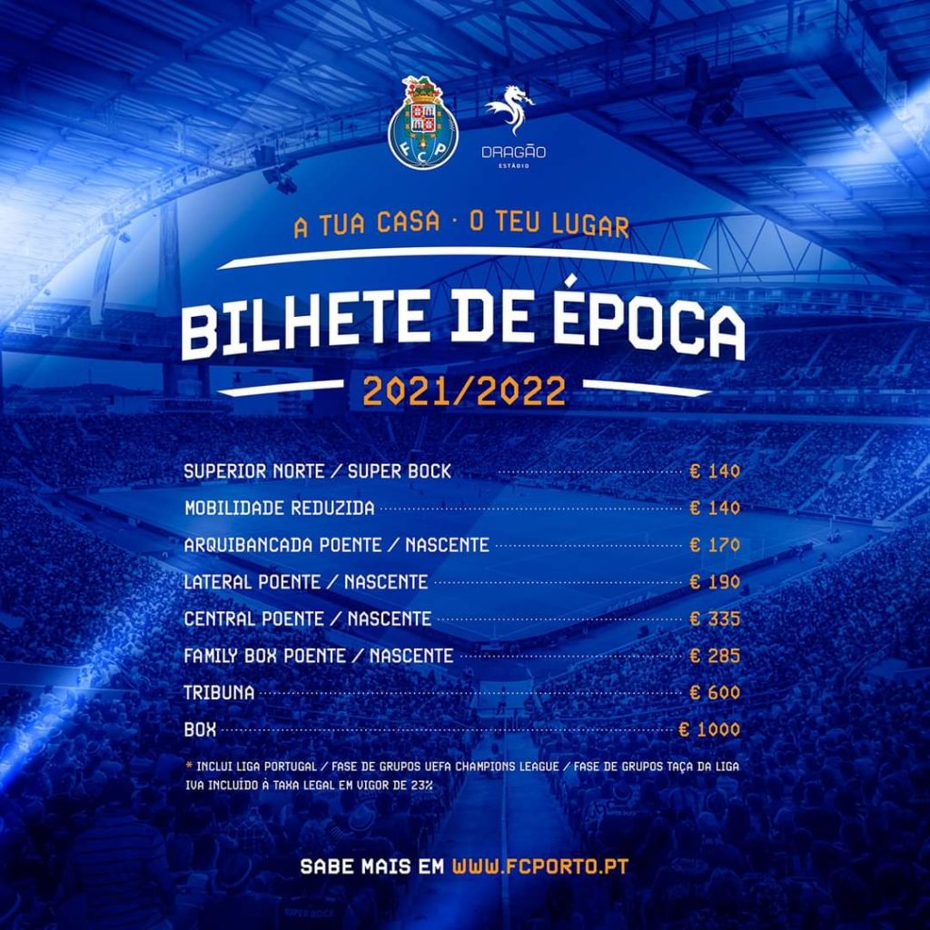 FC Porto divulga preços de bilhete de época - Sou Portista Oficial